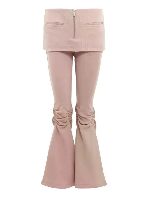 NACHE Zip-detail Flared Pants - Pink