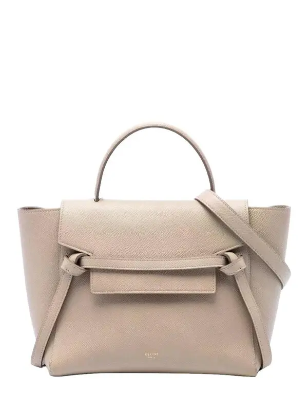 Celine 2017 Micro Grained Calfskin Belt Bag Satchel - Neutrals