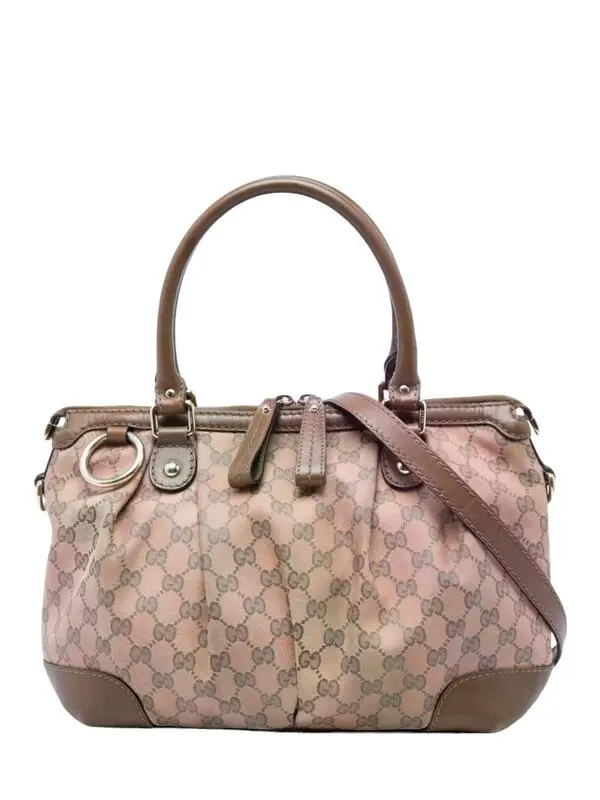 Gucci Gg Canvas Sukey Satchel - Neutrals