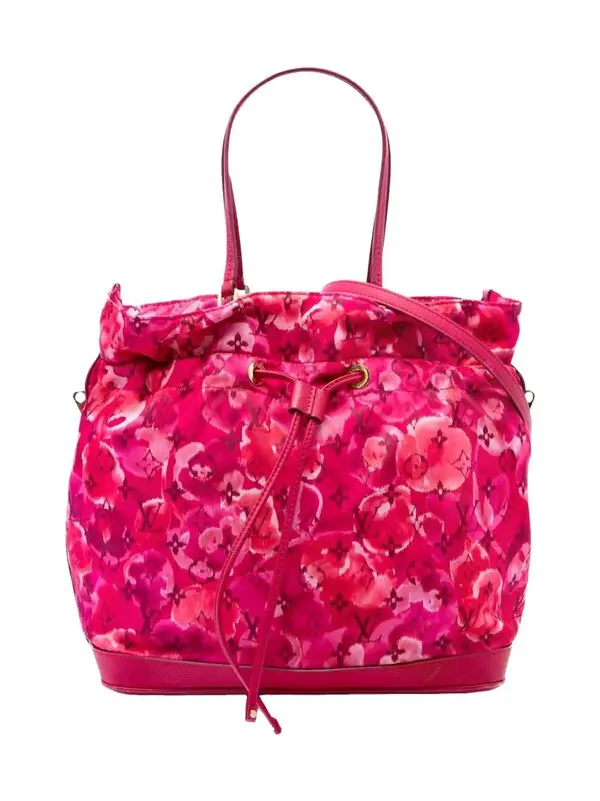 LOUIS VUITTON 2013 Limited Edition Monogram Nylon Ikat Noefull Mm Bucket Bag - Pink