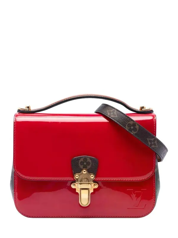 LOUIS VUITTON 2019 Vernis Miroir Cherrywood Bb Satchel - Red