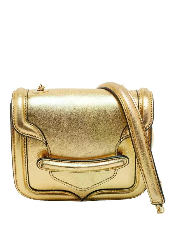 Alexander McQueen Mini Heroine Chain Crossbody Bag - Gold