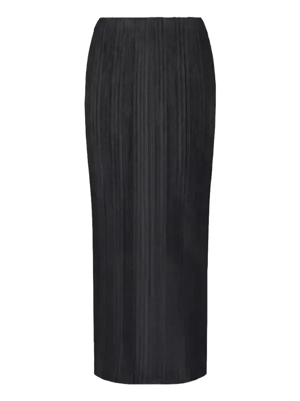 Issey Miyake Pleated Midi Skirt - Black