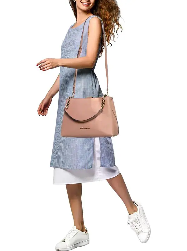 Michael Kors Large Portia Satchel Bag - Pink