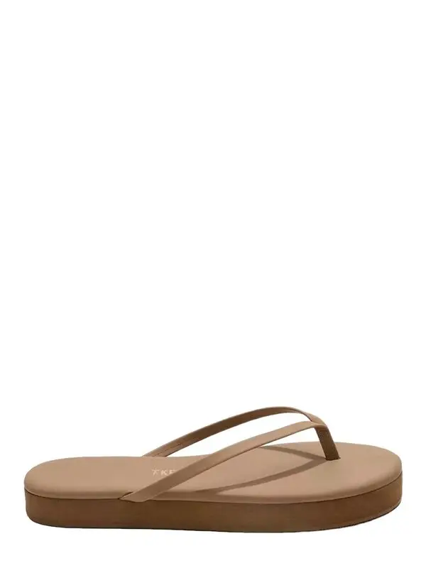 Tkees Lily Platform Leather Flat Sandals - Neutrals