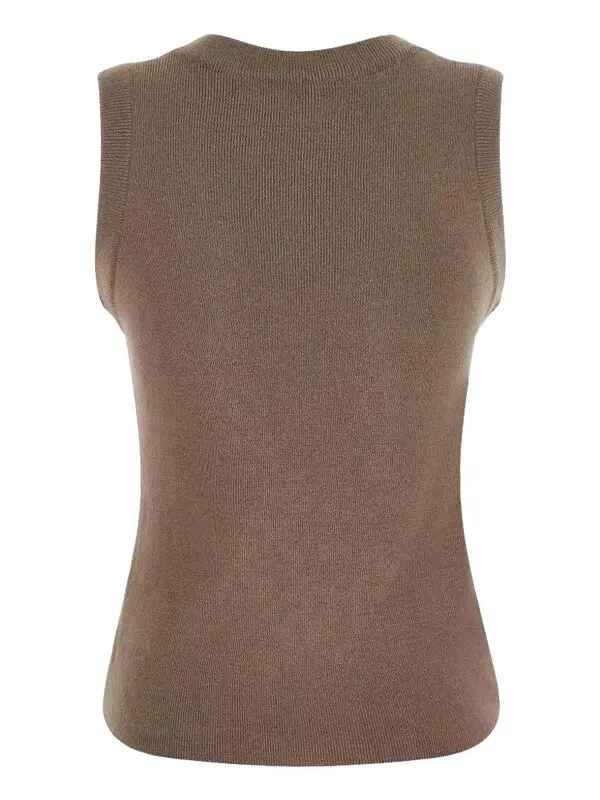 Giuseppe Di Morabito Sleeveless Crystal-embellished Ruched Top - Brown