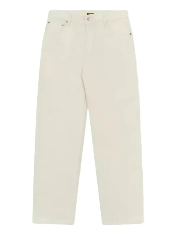 WOODBIRD Wbleroy Tapered-fit Twill Trousers - White
