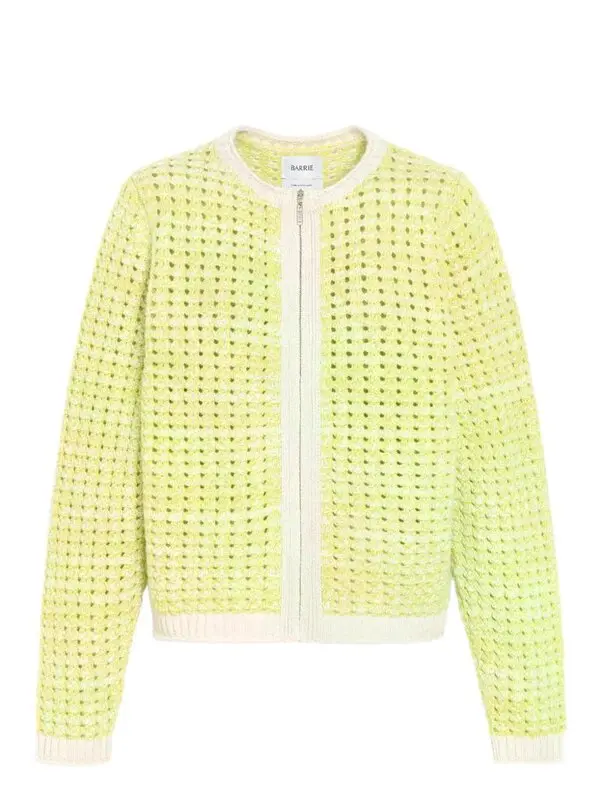 BARRIE Crochet-knit Zip-up Cardigan - Green