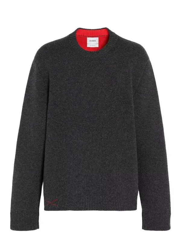 BARRIE Double-faced Cashmere Sweater - Grey