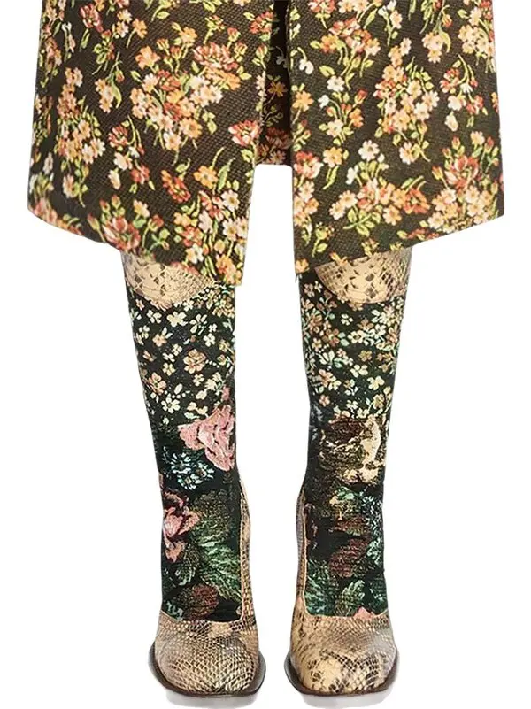 Dries Van Noten Patchwork Over-the-knee Boots - Black