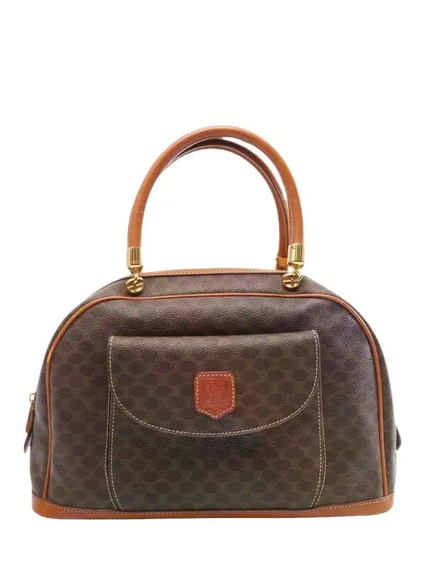 Celine Macadam Coated Canvas Handbag - Brown