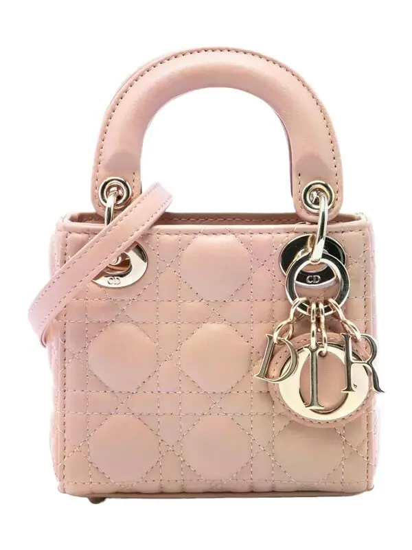 Dior Micro Lambskin Lady Satchel - Pink