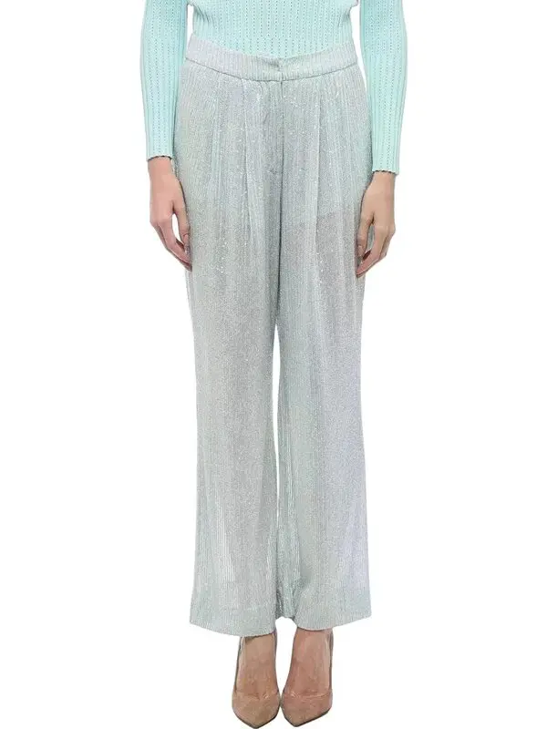 ROTATE BY BIRGER CHRISTENSEN Sequin-embellished Mesh Trousers - Green