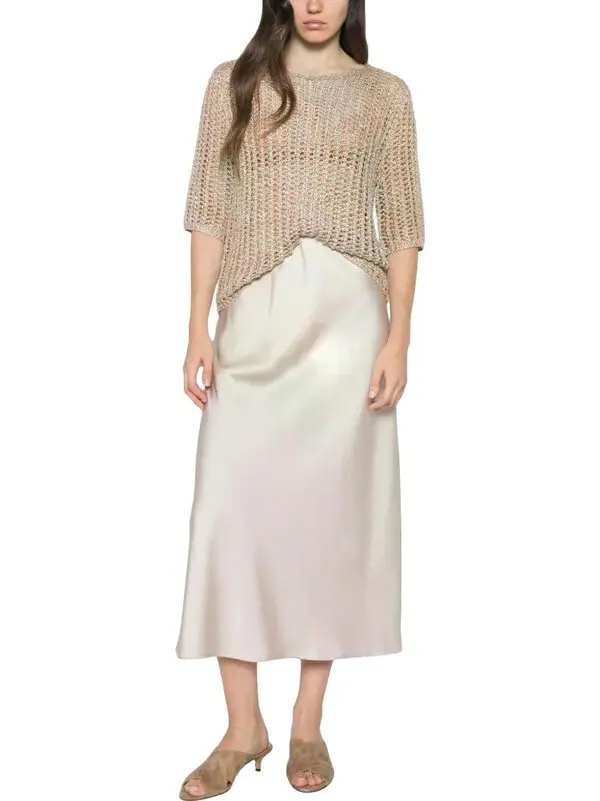 BETTY BARCLAY Leopard Print Midi Skirt - Neutrals