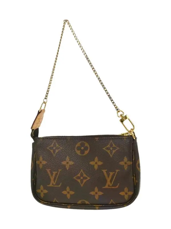 LOUIS VUITTON 2011 Monogram Mini Pochette Accessoires Shoulder Bag - Brown