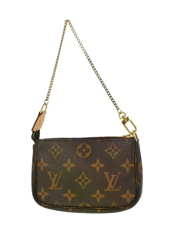 LOUIS VUITTON Monogram Mini Pochette Accessoires Shoulder Bag - Brown