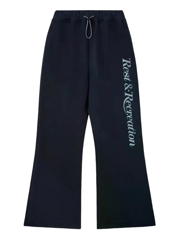 REST&RECREATION Logo Detail Drawstring Trousers - Blue