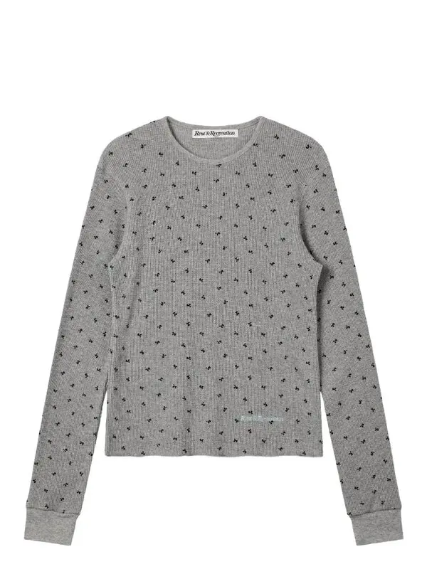 REST&RECREATION Printed Long-sleeve T-shirt - Grey