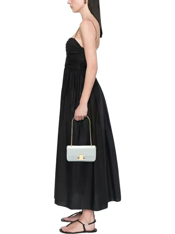 Celine Shiny Calfskin Claude Chain Shoulder Bag - Green