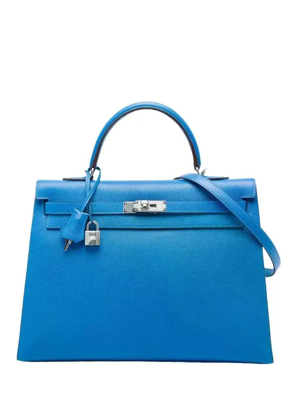 Hermès 2013 Epsom Kelly Ii Sellier 35 Satchel - Blue