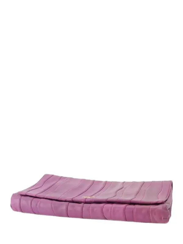 Prada Nappa Waves Stripe Clutch Bag - Purple
