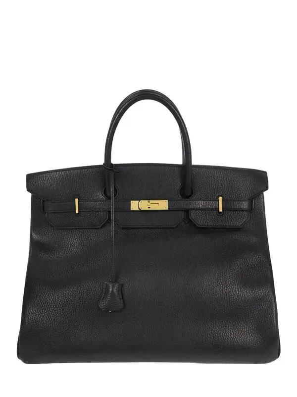 Hermès 1997 40 Ardennes Birkin Tote Bag - Black