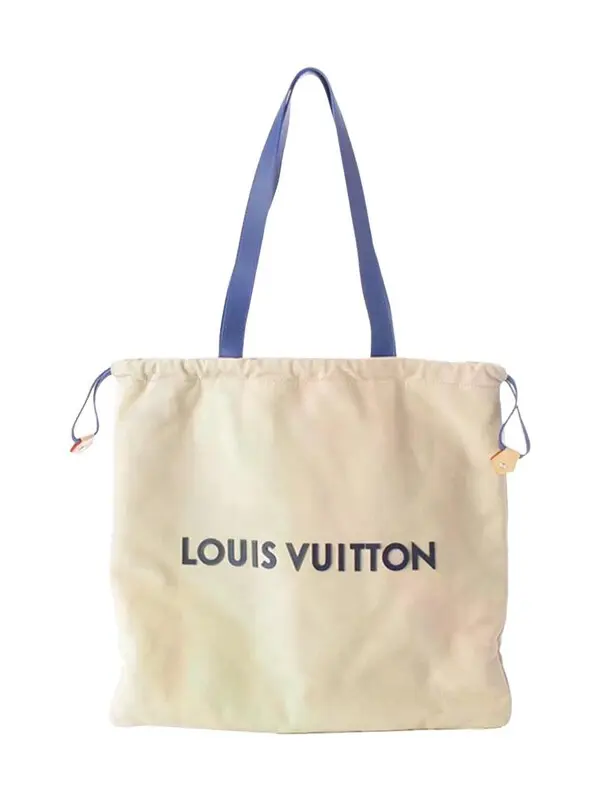 LOUIS VUITTON Nubuck Dust Bag Tote Bag - White
