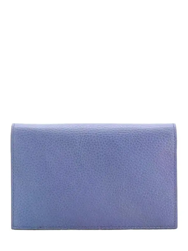 Gucci Interlocking Wallet On Chain Leather Crossbody Bag - Blue