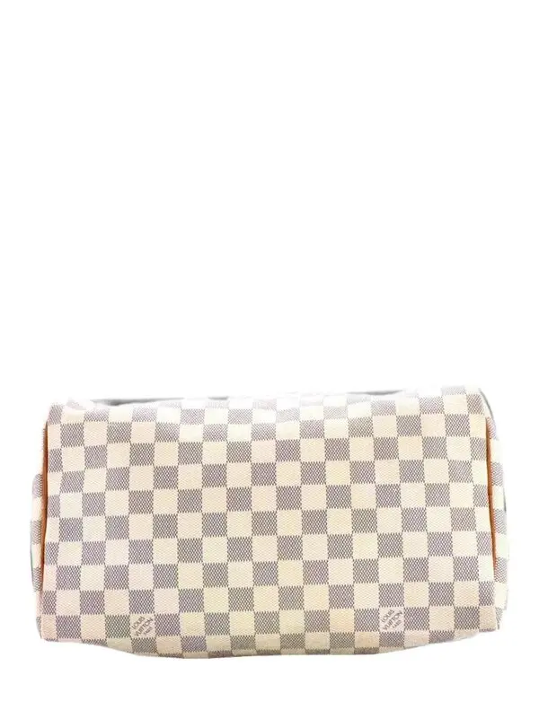 LOUIS VUITTON Speedy Handbag Damier Satchel - White