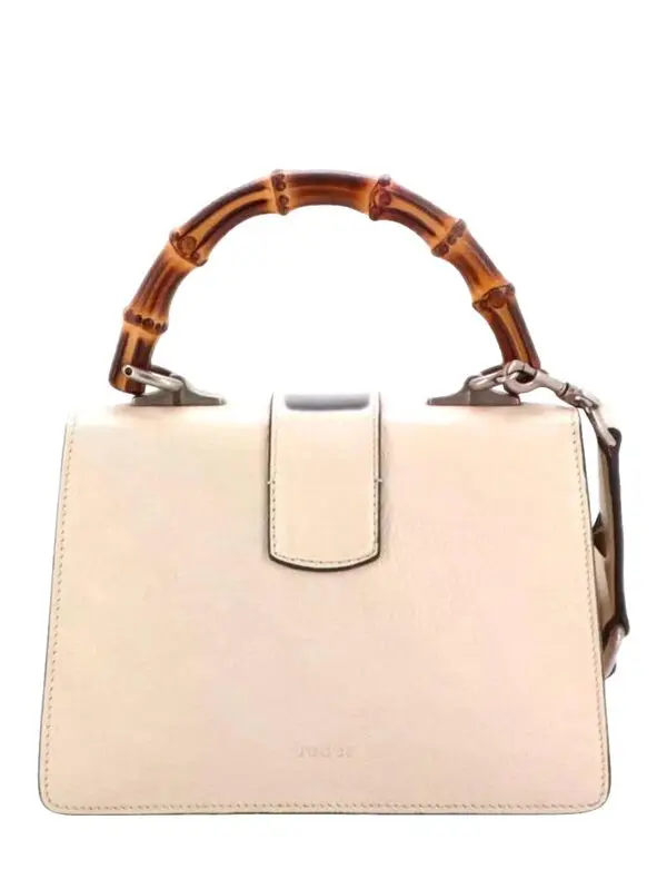 Gucci Dionysus Bamboo Top Handle Bag Leather Mini Satchel - White