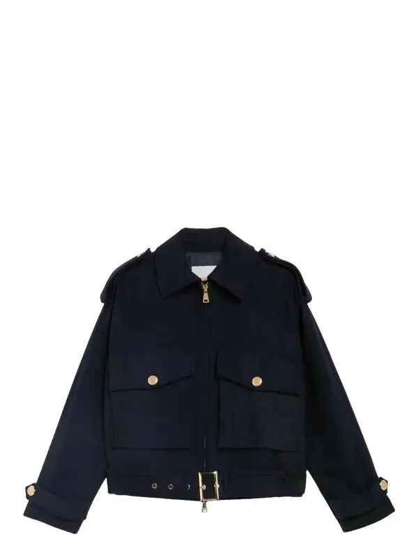 Ermanno Scervino Belted Spread-collar Jacket - Blue