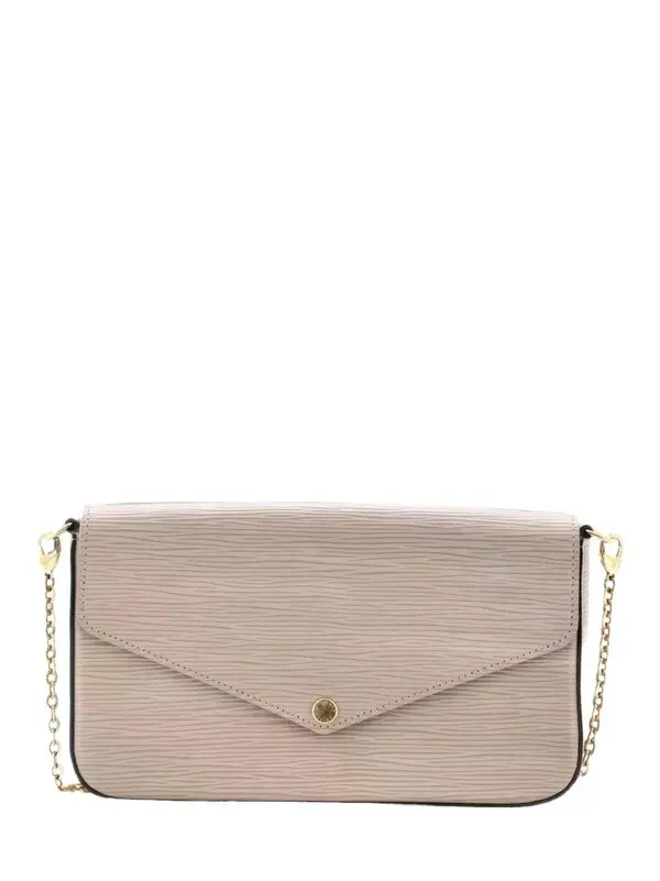 LOUIS VUITTON Felicie Pochette Epi Leather Crossbody Bag - Grey