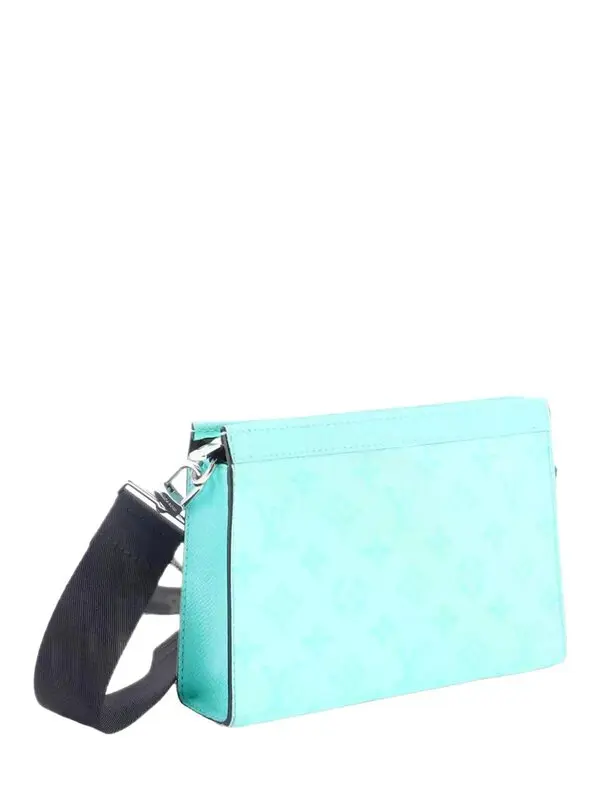 LOUIS VUITTON Gaston Wearable Wallet Monogram Taigarama Crossbody Bag - Green