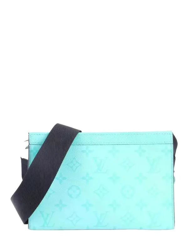 LOUIS VUITTON Gaston Wearable Wallet Monogram Taigarama Crossbody Bag - Green