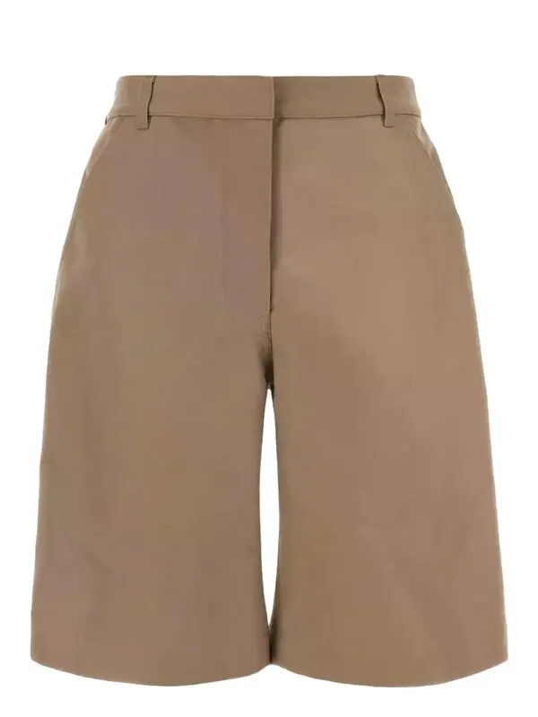 Balenciaga Cotton Bermuda Shorts With Cargo Pockets - Neutrals