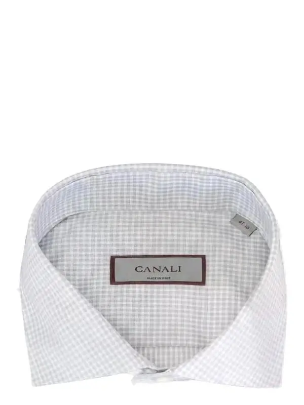 Canali Gingham-check Shirt - White