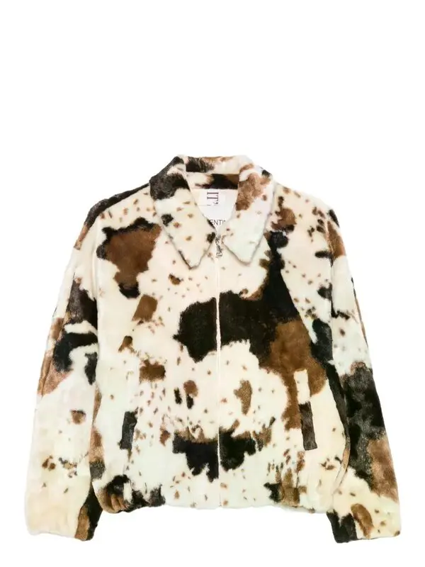 VALENTINI 1972 Cow-print Faux Fur Jacket - Neutrals