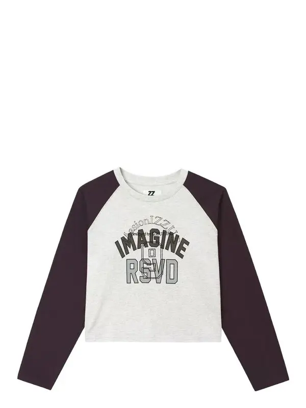 Izzue Raglan-sleeve Graphic-print T-shirt - Grey