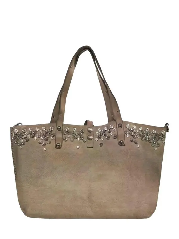 CAMPOMAGGI Bella Crystal-embellished Studded Tote Bag - Grey