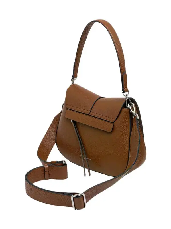 GIANNI CHIARINI Medium Helena Grained-leather Tote Bag - Brown