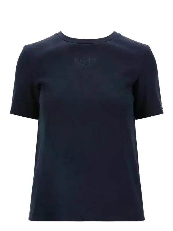 Max Mara Logo-embroidered T-shirt - Blue