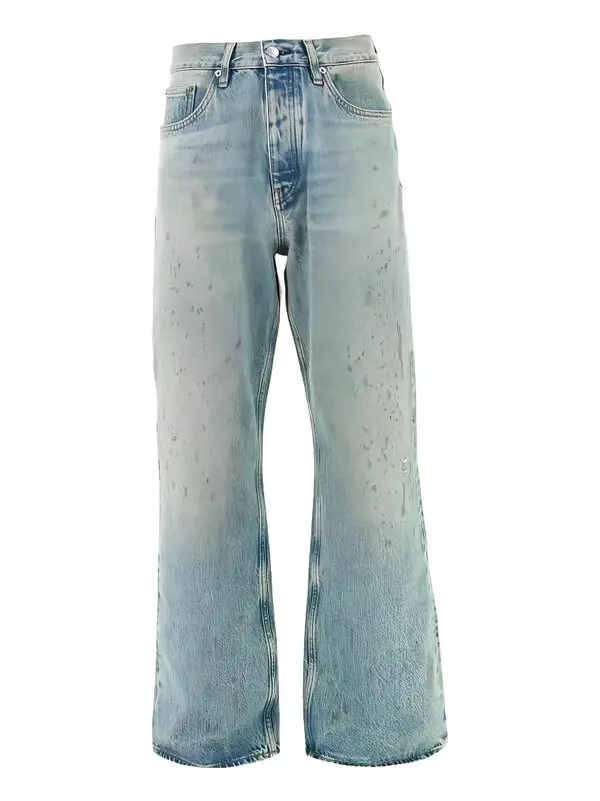 SUNFLOWER Relaxed Fit Paint-splatter Jeans - Blue