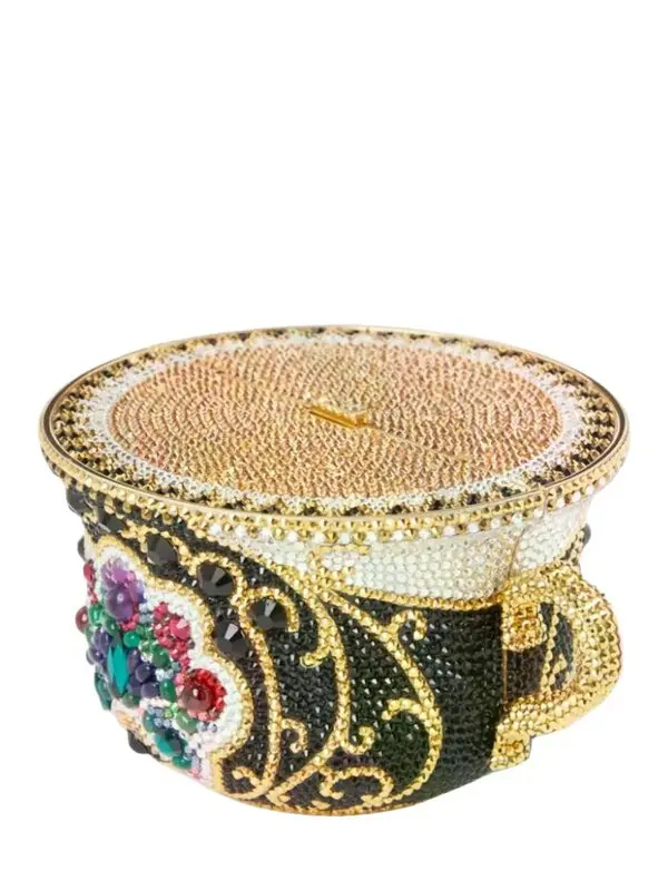 Judith Leiber Teacup Crystal Embellished Clutch Bag - Black