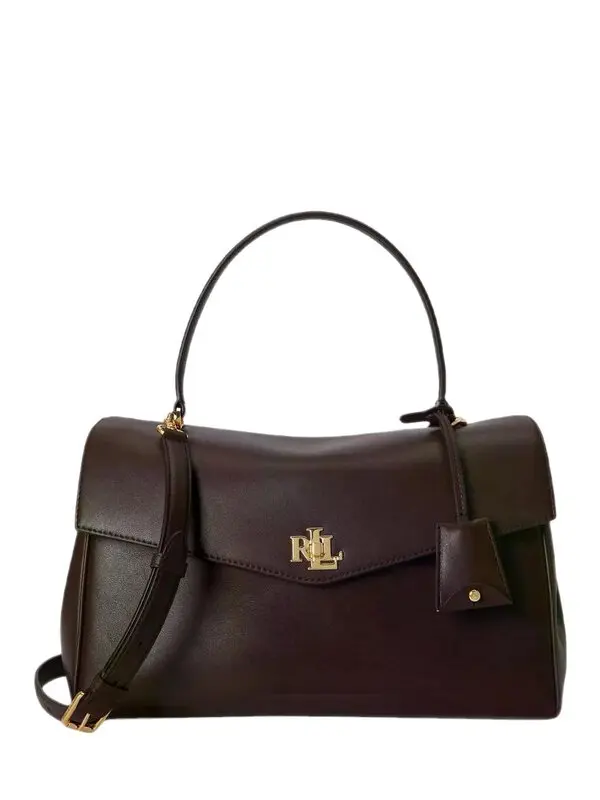Ralph Lauren Logo-plaque Leather Tote Bag - Brown