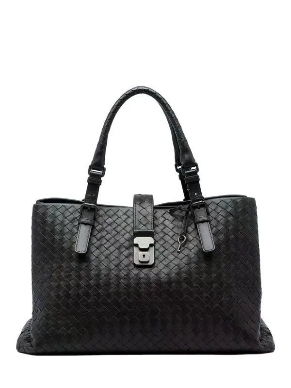 Bottega Veneta 2012-2026 Medium Nappa Intrecciato Roma Tote Bag - Black