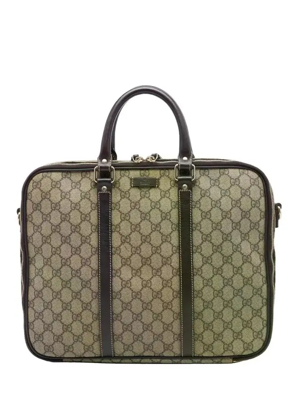 Gucci Gg Supreme Business Bag - Neutrals
