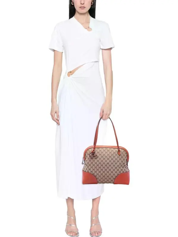 Gucci Gg Canvas Bree Dome Tote Bag - Orange