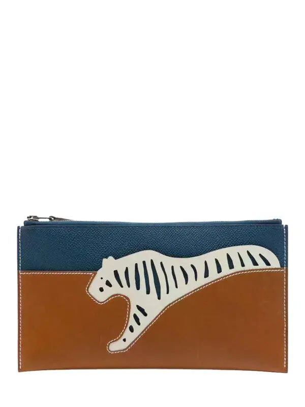 Hermès Barenia And Epsom Rooroo Pouch - Brown