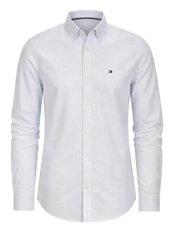 Tommy Hilfiger Embroidered-logo Button-down Shirt - White