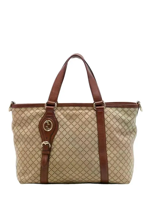 Gucci Diamante Canvas 1973 Satchel - Neutrals